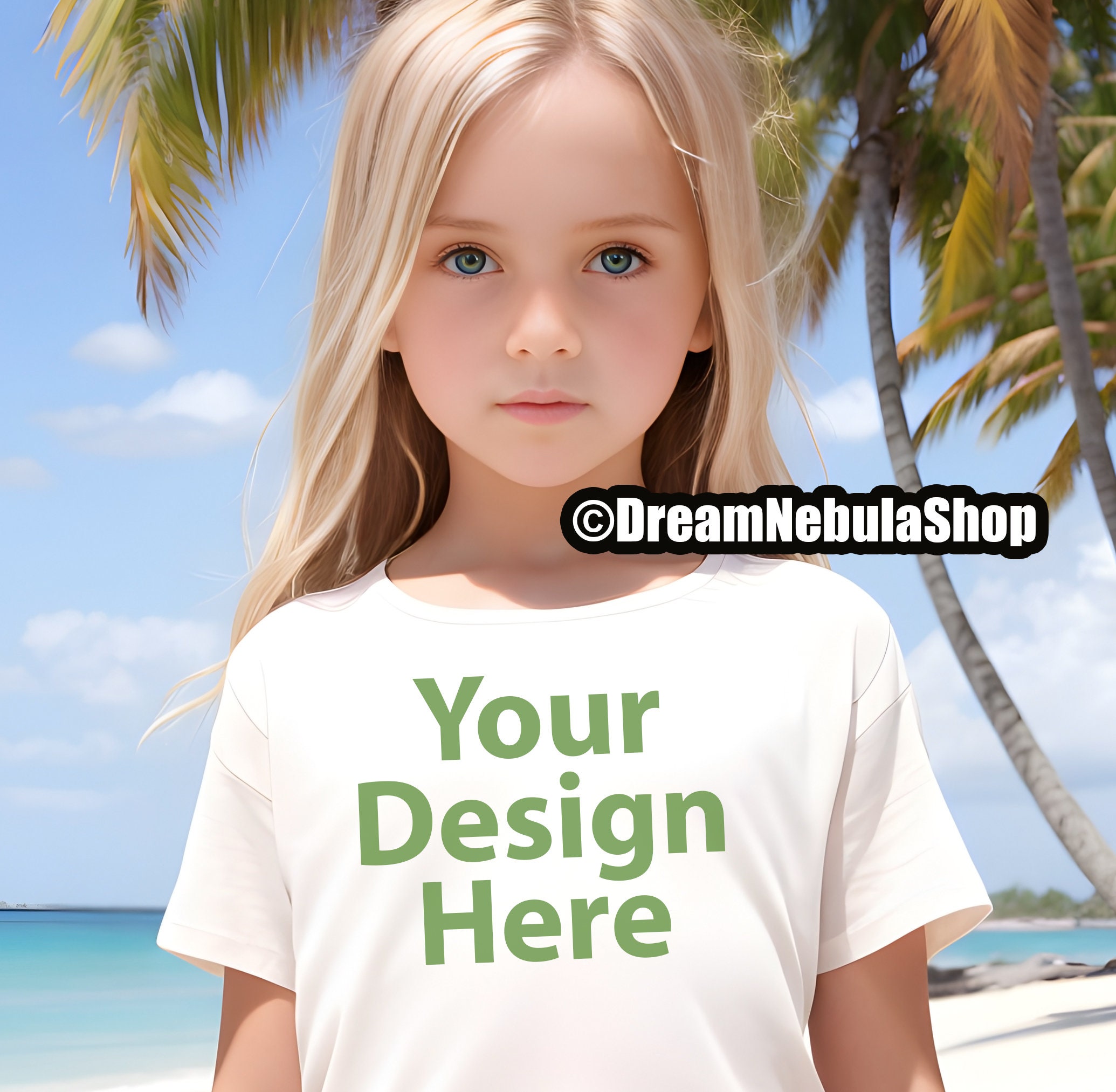 Kids Tshirt Mockup Bundle | Kid Models | Blonde Hair Model | Girl ...