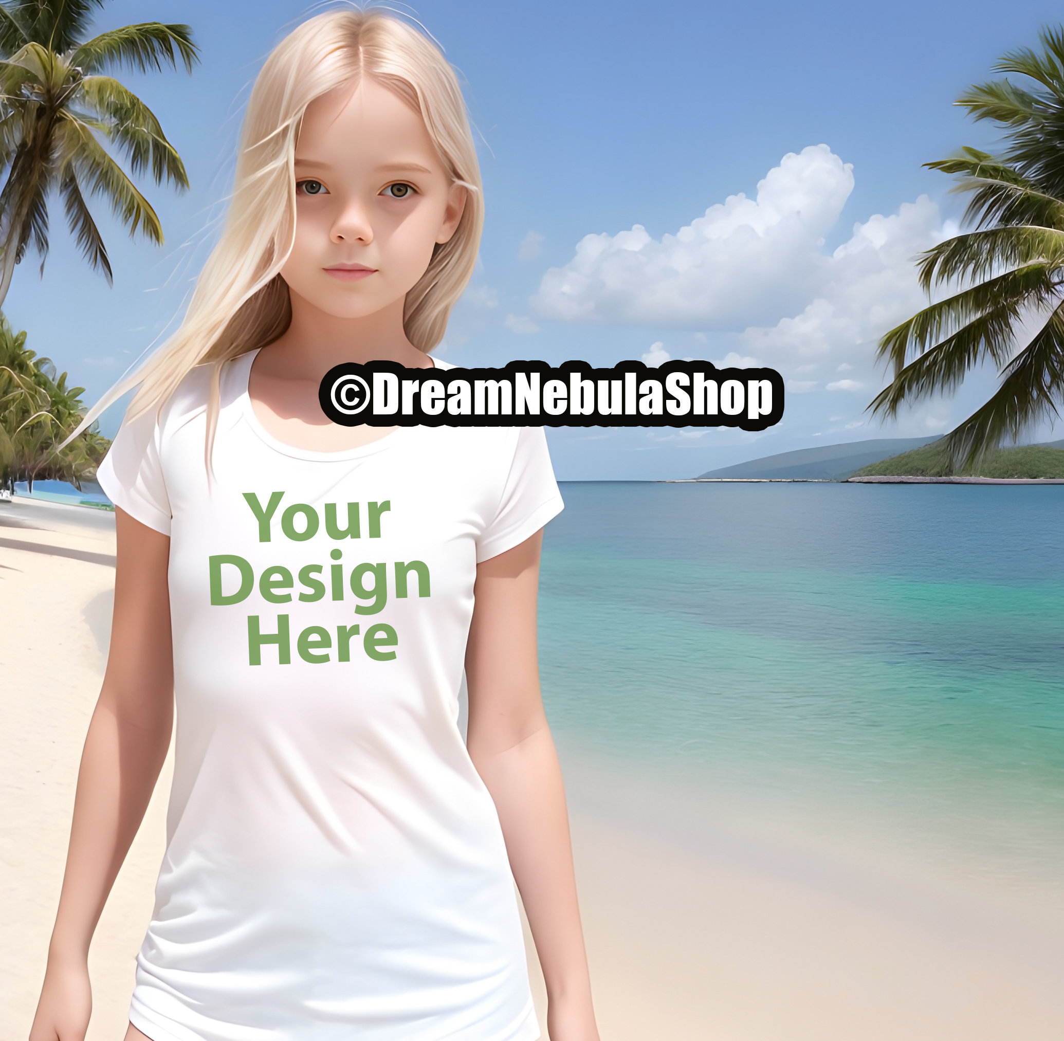 Kids Tshirt Mockup Bundle | Kid Models | Blonde Hair Model | Girl ...