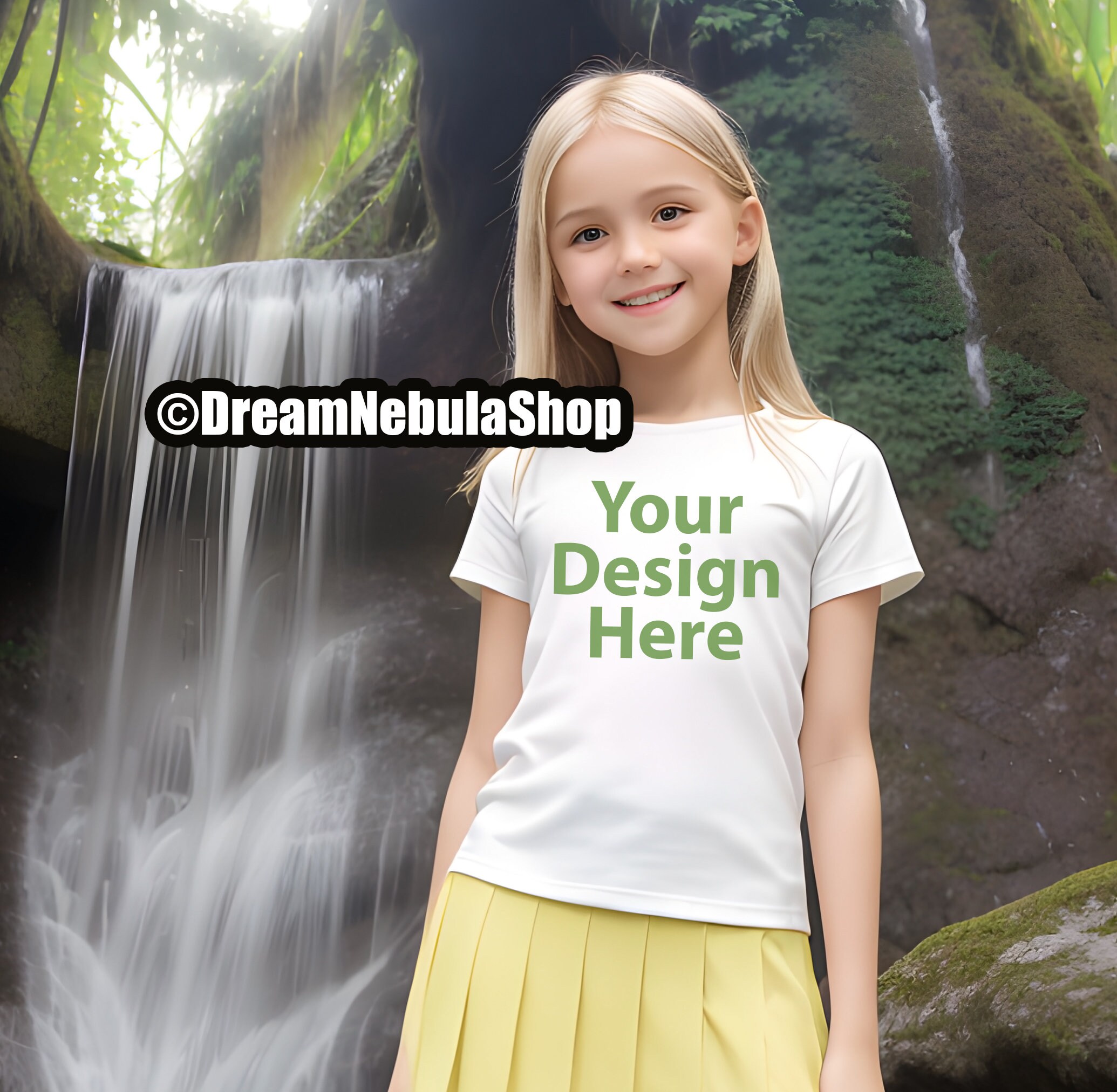 Kids Tshirt Mockup Bundle | Kid Models | Blonde Hair Model | Girl ...