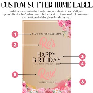 Custom Sutter Home Rosé Wine Mini Bottle Label - Digital Download - Etsy