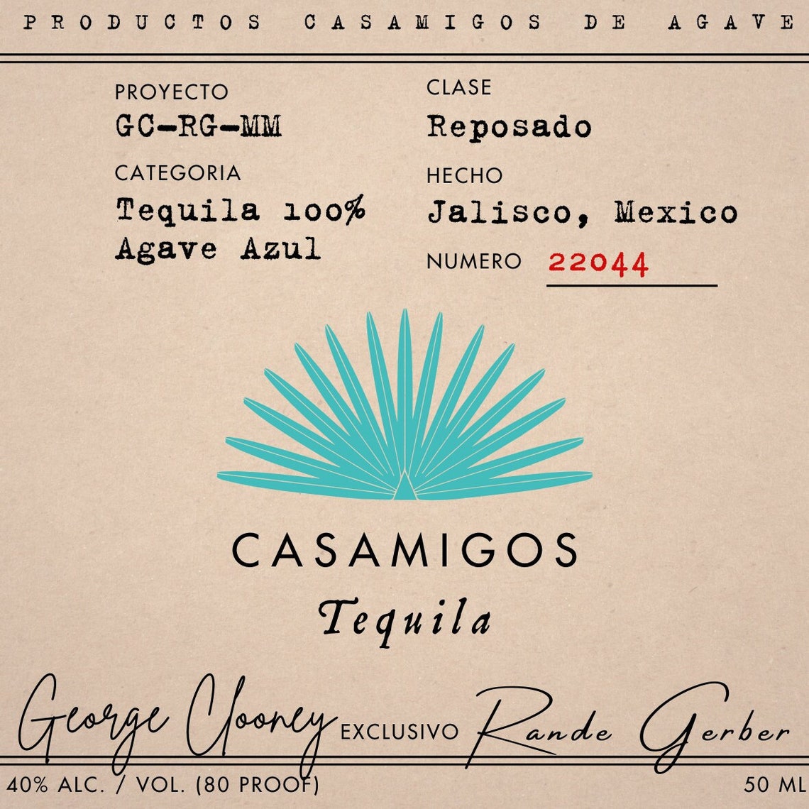 Reposado Custom Casamigos Mini Bottle Label - Digital Download - Etsy