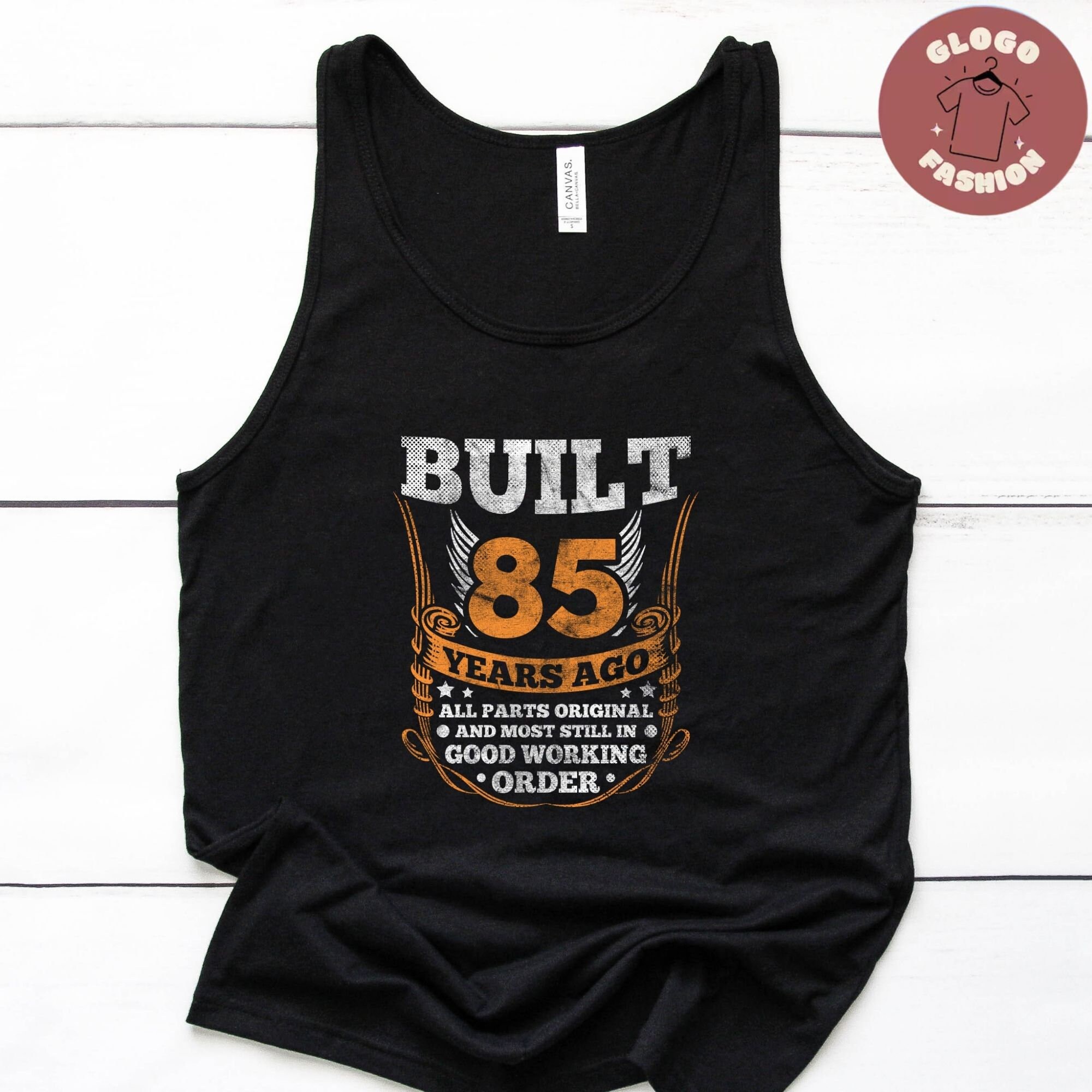 Built 85 Years Ago Joke Shirt Birthday Celebration Tee for 85th ...