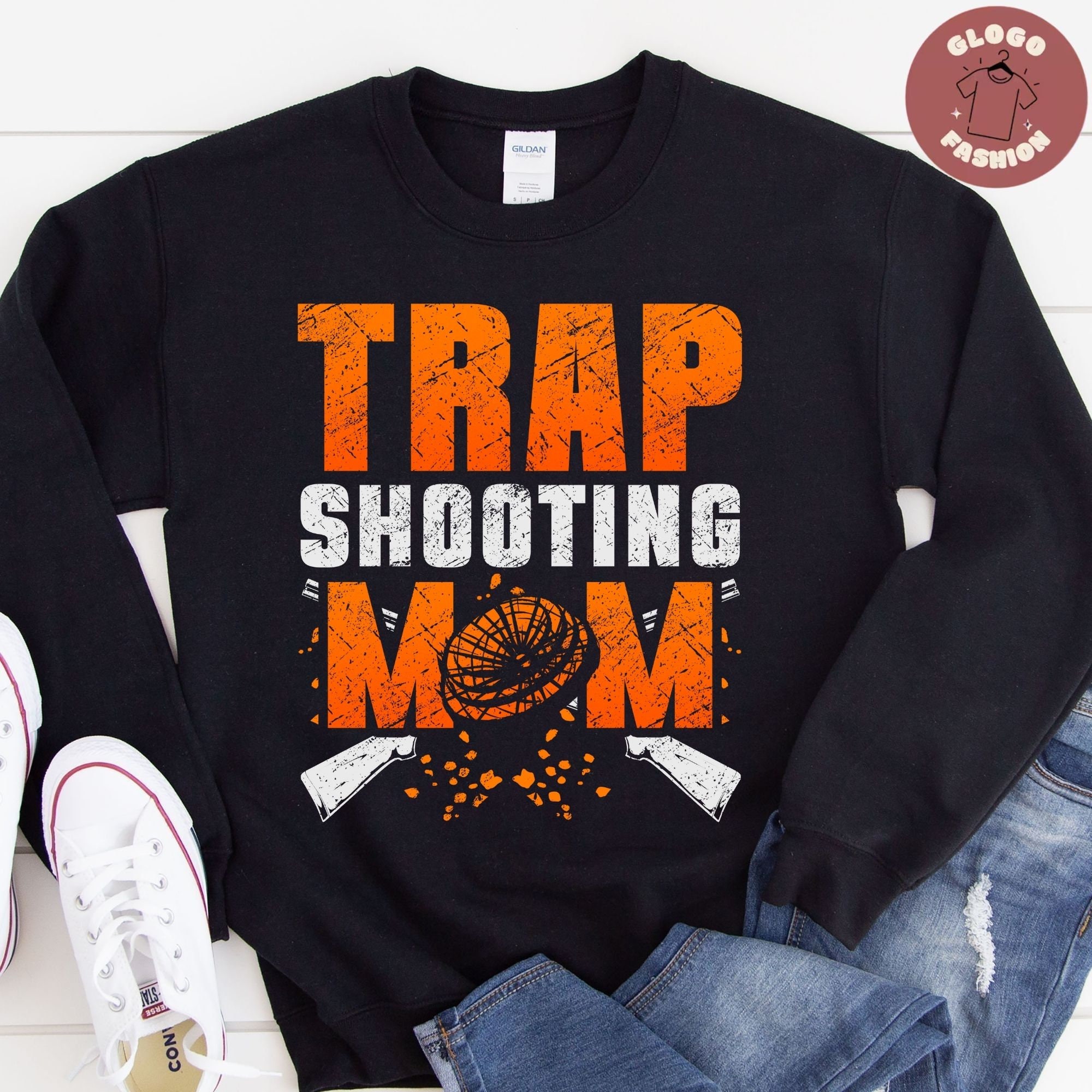 Trap Shooting Mom Shirt for Best Shooter Clay Pigeon Shooting Fan Hobby ...