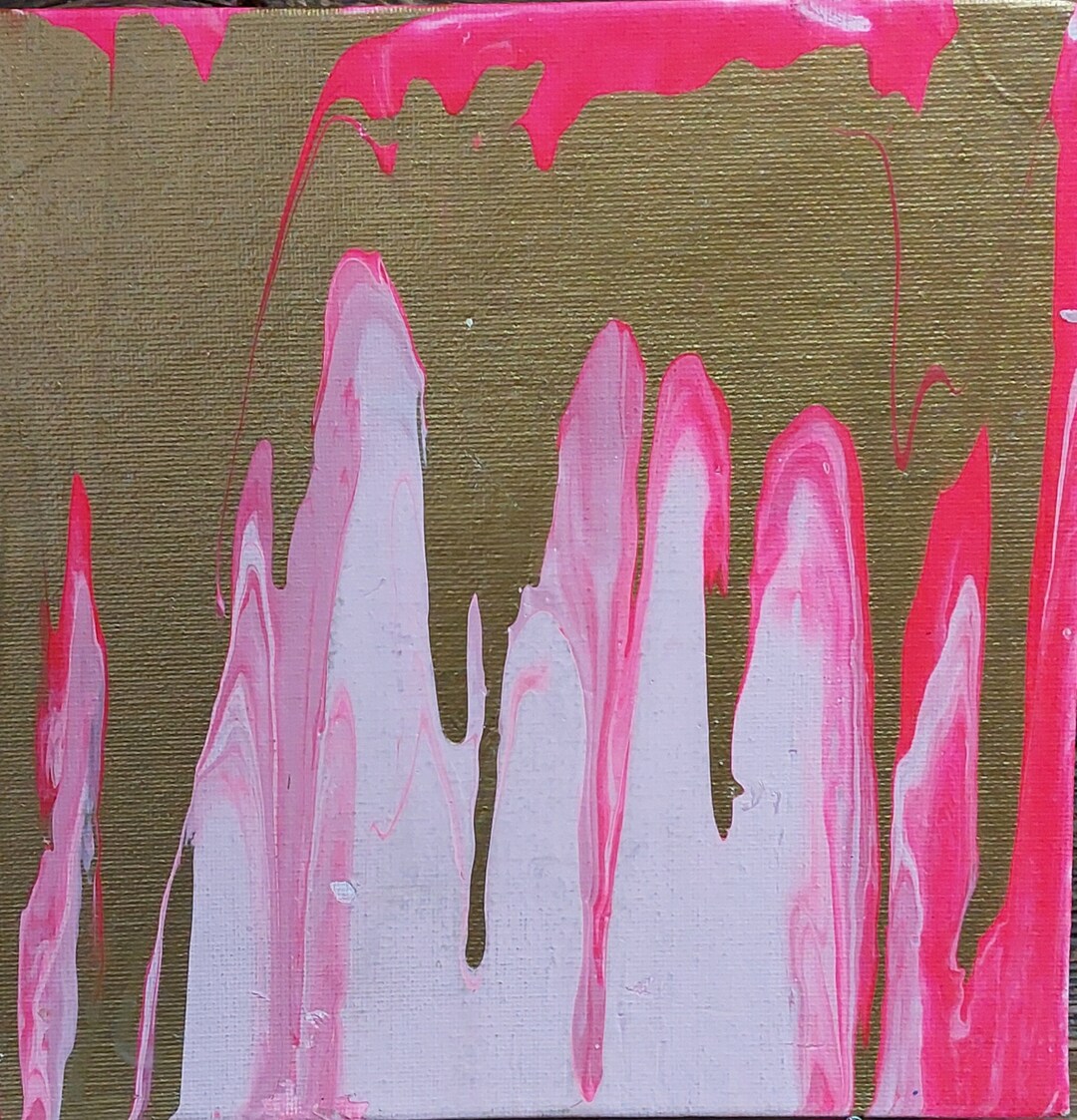 Pink Drip Art - Etsy