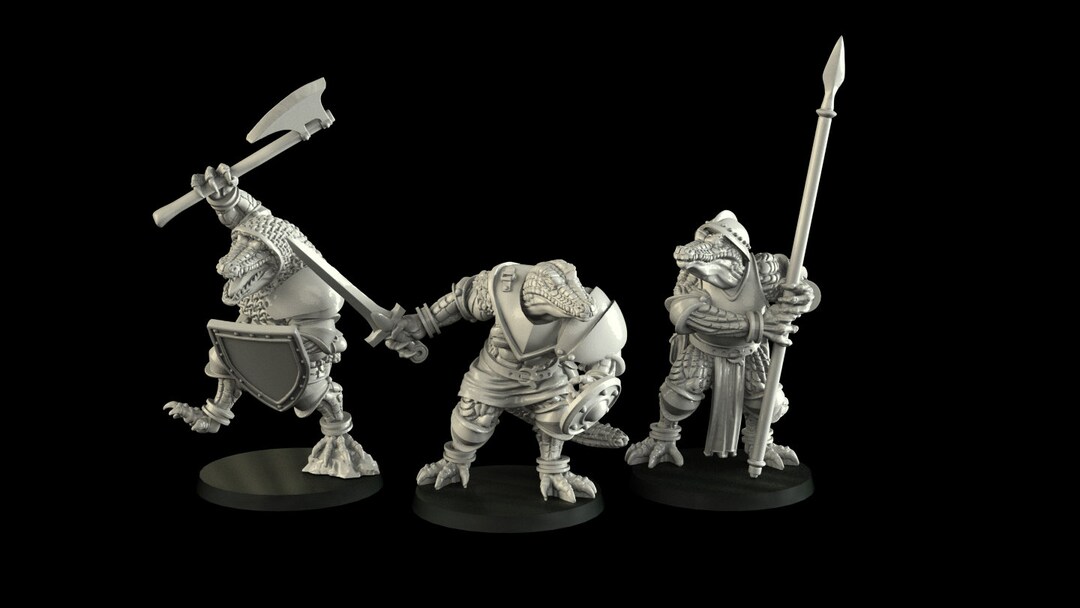 Crocodile Men Miniatures - Etsy