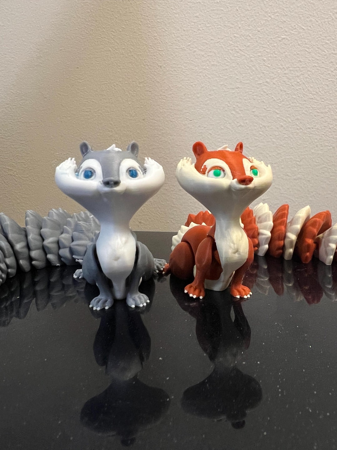 Adorable Articulated Squirrel 3d Printed Custom Companion - Etsy