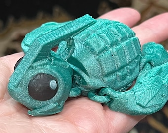 Grenurtle 3D Printed Toy Grenade Turtle by Cinderwing Flexy Floppy Fun ...