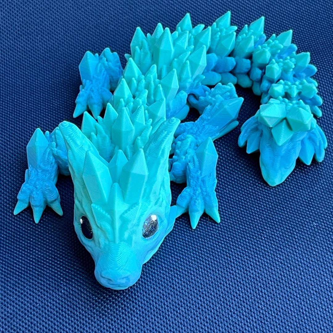Crystal Wolf Dragon 3d Printed and Hand Painted Dungeon Pet - Etsy