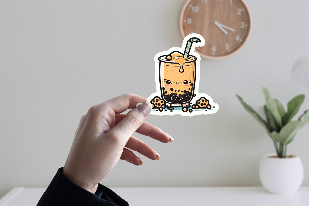 Sticker Bubble Tea Cute Sticker Cute Bubble Tea Sticker Laptop Sticker ...