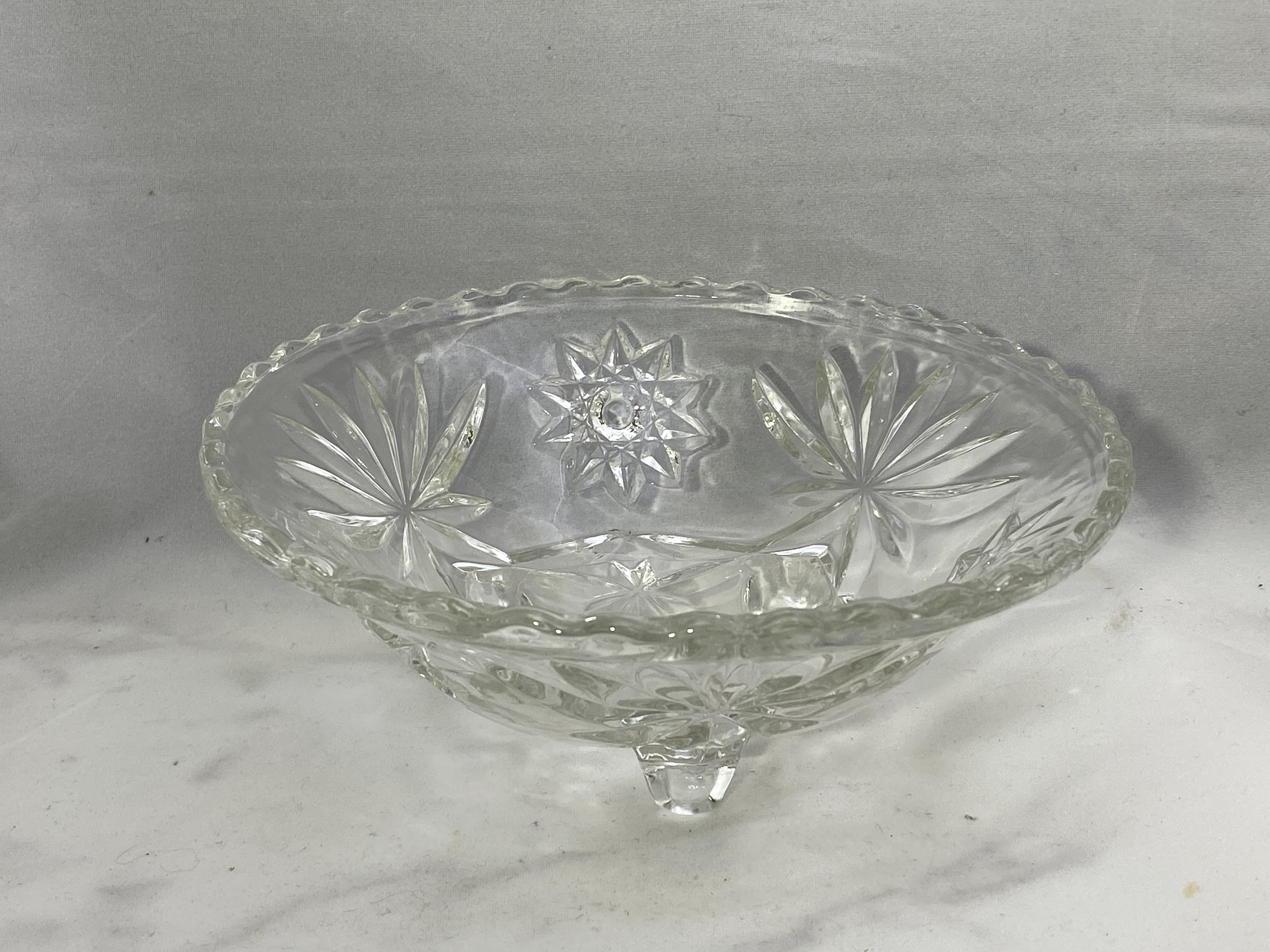 Vintage Anchor Hocking Footed Crystal Candy Dish - Etsy