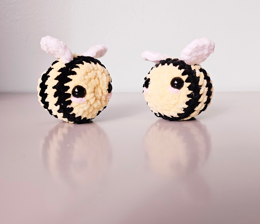 Chubby Bee Crochet Plushie Handmade Amigurumi Bumblebee - Etsy