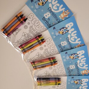 Personalized Bluey Inspired Coloring Kit - Etsy