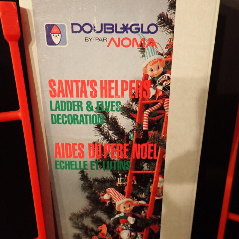 Vintage Double Glo Santa’s Helpers Ladder and Elves Christmas ...