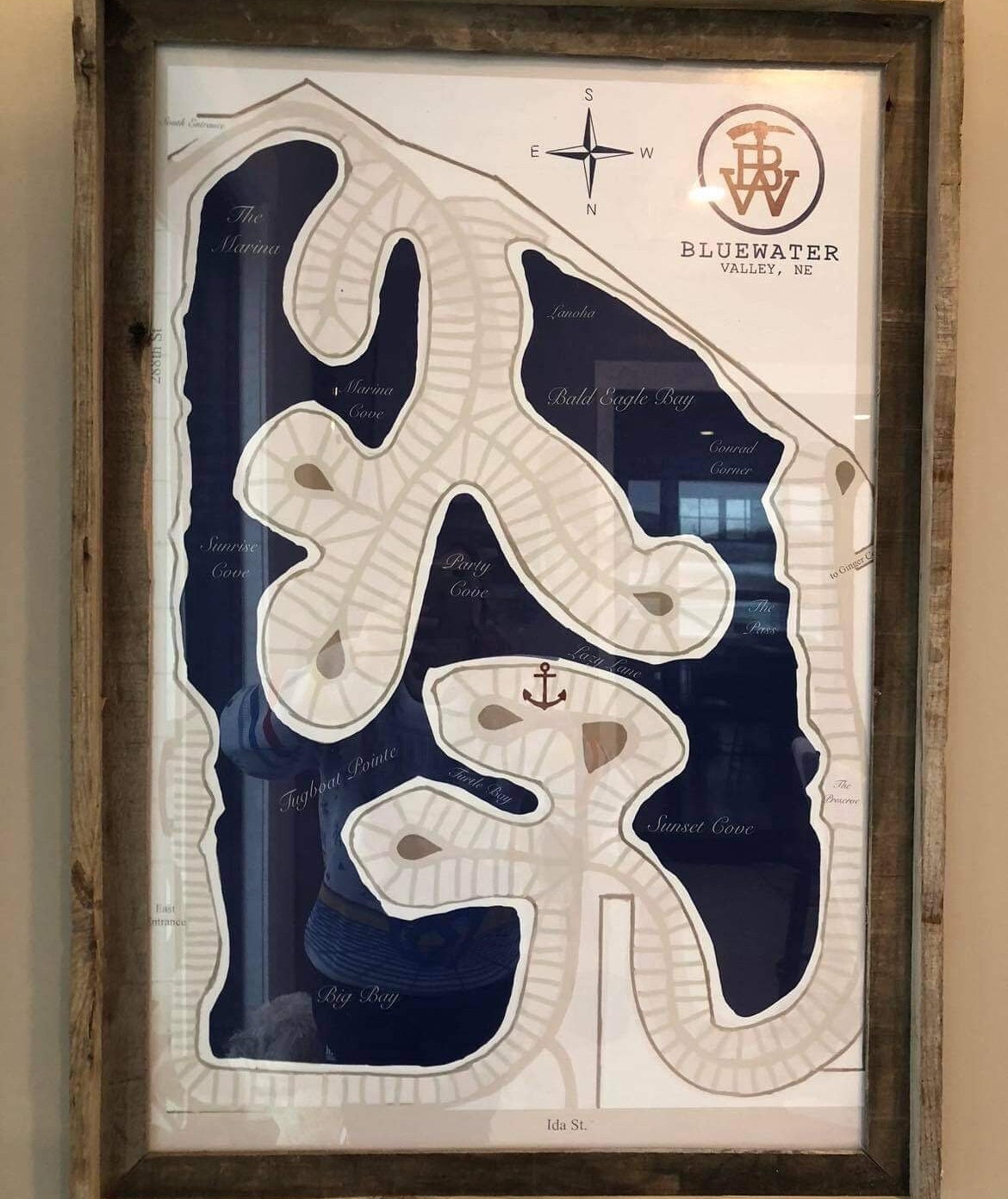 Bluewater Lake Map, You Pick the Color, Lot Marked With Star, Heart or ...