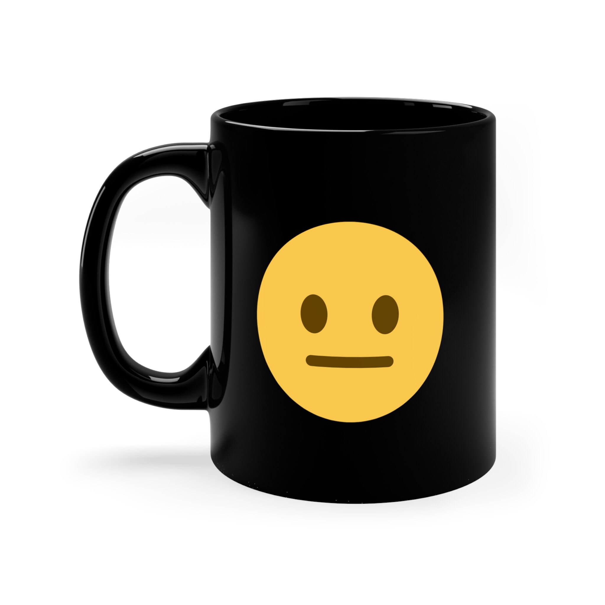 Emoji Straight Face Mug, Emoji Mug - Etsy