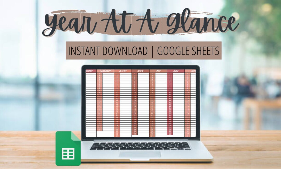 Effortless Planning: Your Year at a Glance Spreadsheet - Etsy