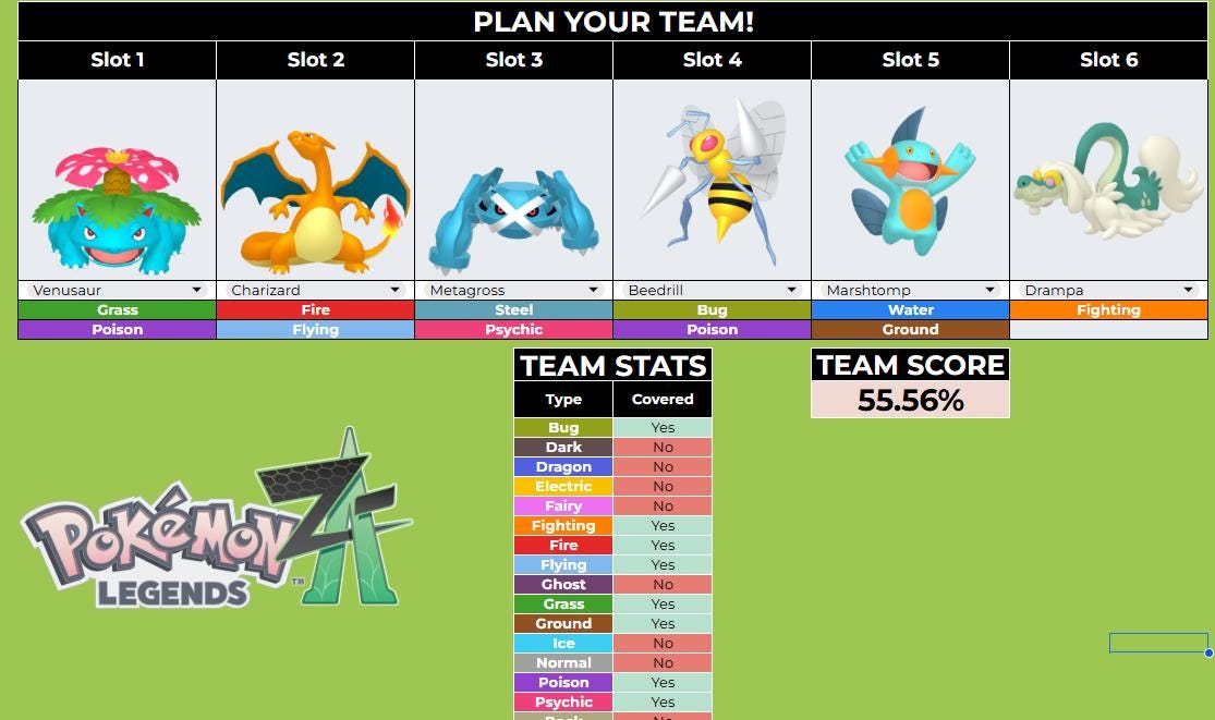 Pokémon Legends Z-A Tracker & Team Builder | Interactive Pokédex, Shiny ...