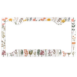 Floral License Plate - Etsy