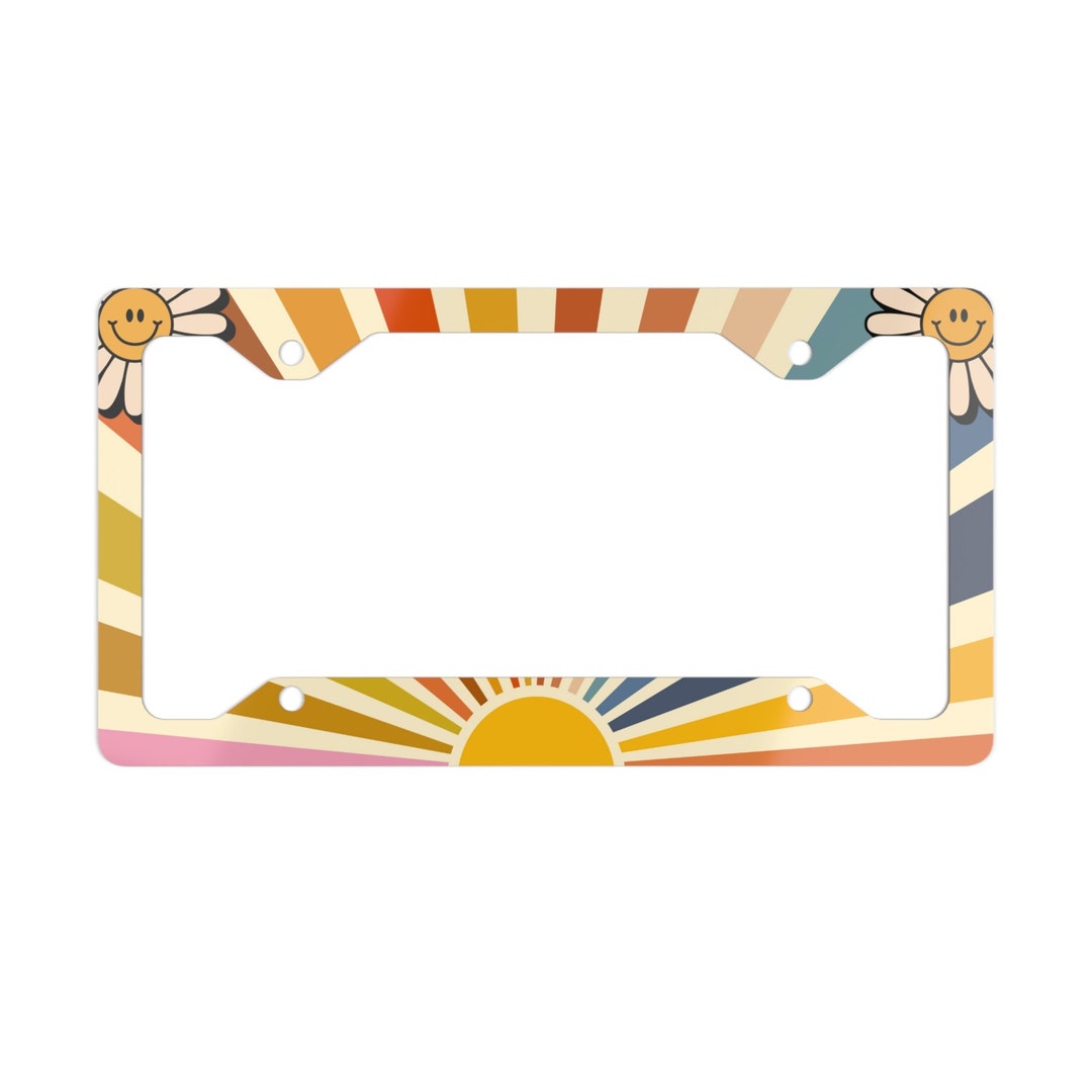 Groovy Aluminum License Plate Frame 70'S Vibe Retro Car Accessories ...