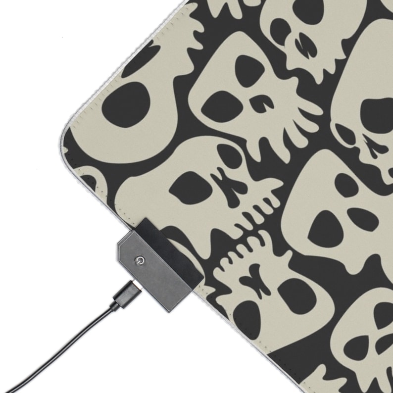 LED Cartoon Skull Desk Mat, Skull Desk Mat, Desk Accessories, Gaming ...