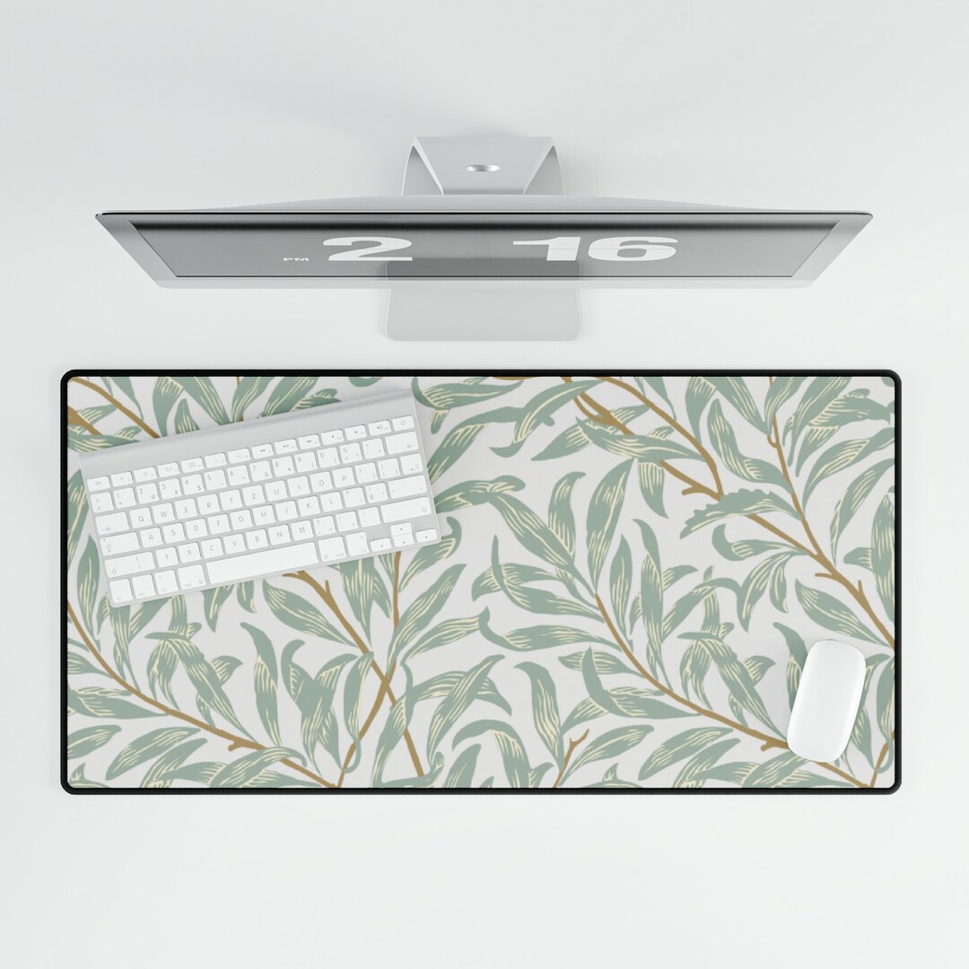 Botanical Art Desk Mat Floral Desk Mat Extra Large Desk Mat Cottagecore ...