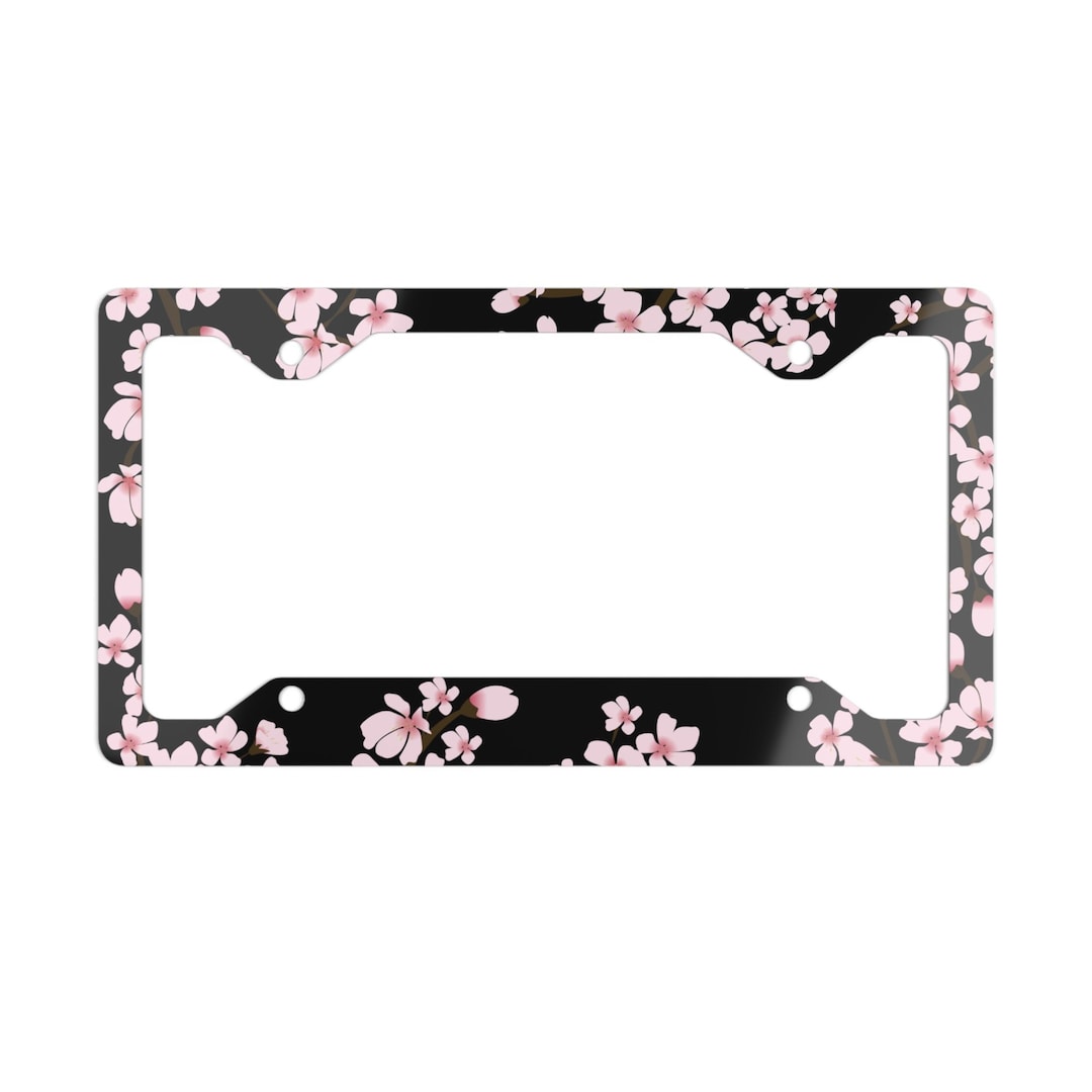 Ultra Slim Cherry Blossom License Plate Frame Car Accessories Gift for ...