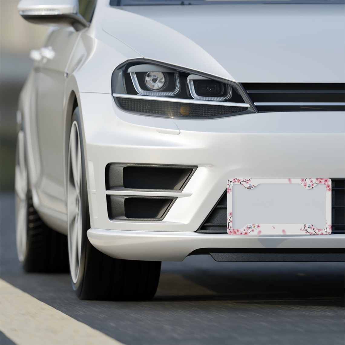 Ultra Slim Cherry Blossom License Plate Frame, Cute Car Accessories ...