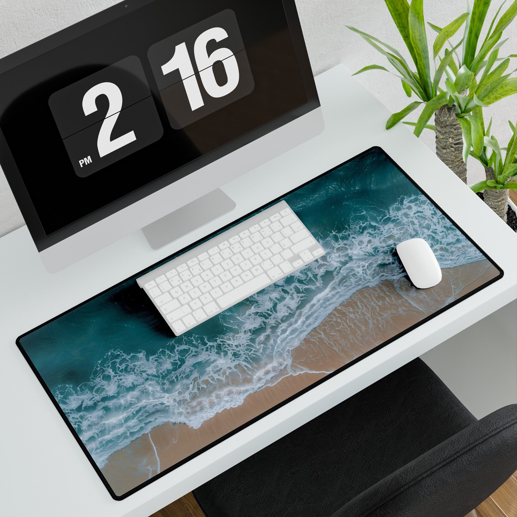 Coastline Shore Ocean Desk Mat Extra Large Desk Mat Beach Desk Mat Gift ...