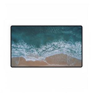 Coastline Shore Ocean Desk Mat Extra Large Desk Mat Beach Desk Mat Gift ...