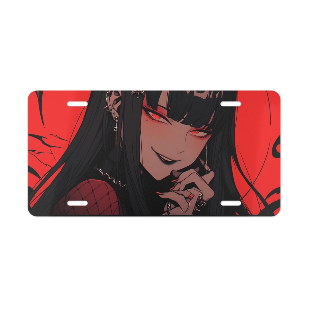 Ultra Slim Creepy Horror Lofi Aesthetic Anime Girl Aluminum Vanity ...