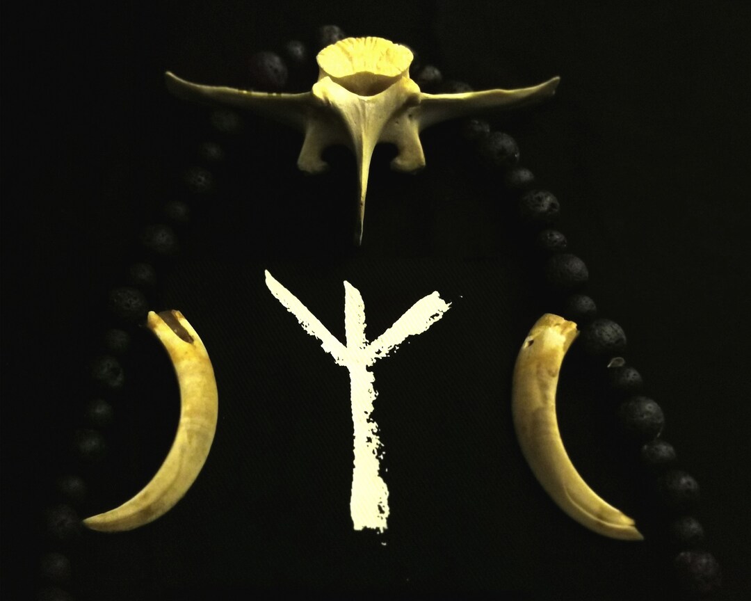 Algiz/naudiz/tiwaz Runic Alphabet Patches,pagan's Altar Decor,magic ...