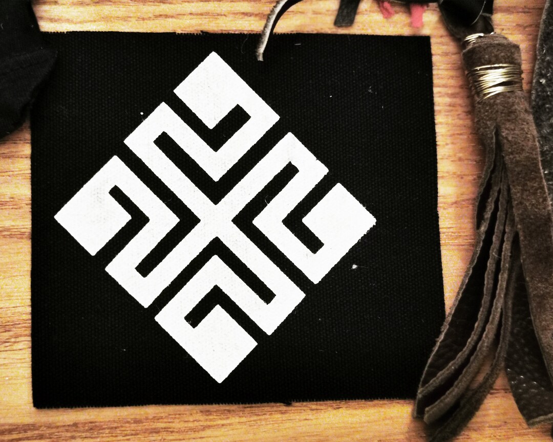 Oriental Swastika Screen Printed Patch,folklore Baltic Accessories ...