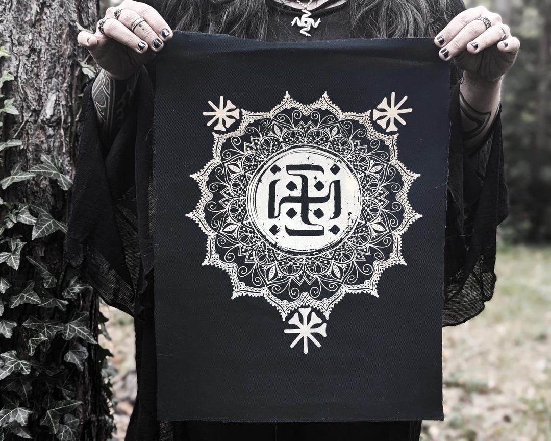Dingir Swastika Backpatch,sumerian Mythology Ritual Cloth,pagan Apparel ...
