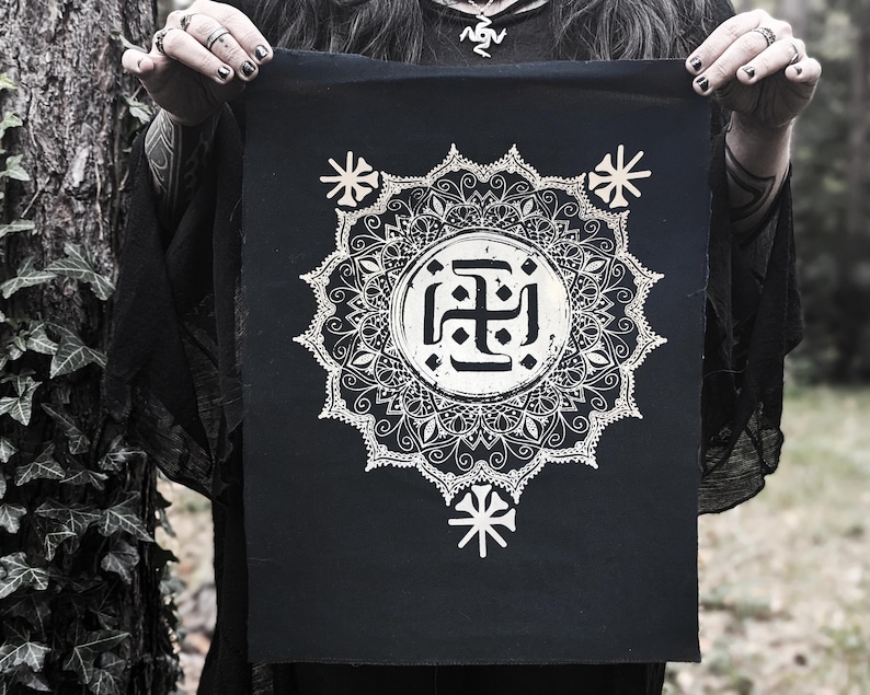 Dingir Swastika Backpatch,sumerian Mythology Ritual Cloth,pagan Apparel ...