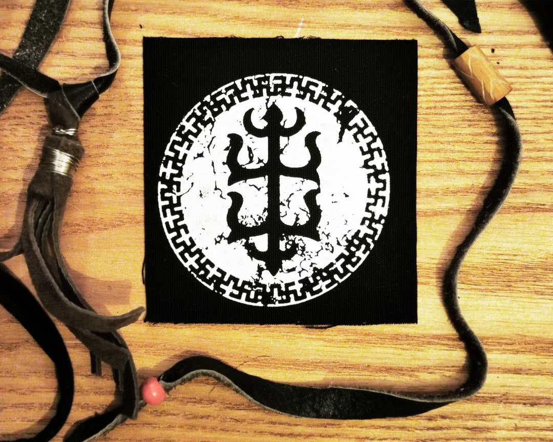 Oriental Swastika Screen Printed Patch,shaman Accessories,oriental ...