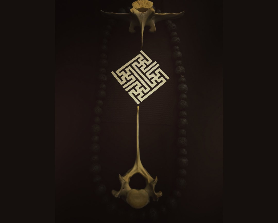 Sayagata Screened Print Patch,swastika Eastern Luck Ritual Ornament ...