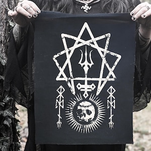Enneagram Odin Backpatch,anti Religion Pagan Clothing,anti Cross ...