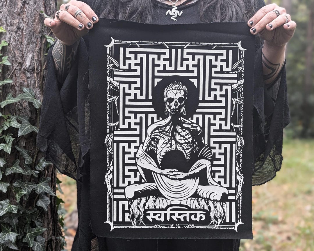 Sayagata Buddha Backpatch,screen Print Sacred Geometry Ritual Cloth ...