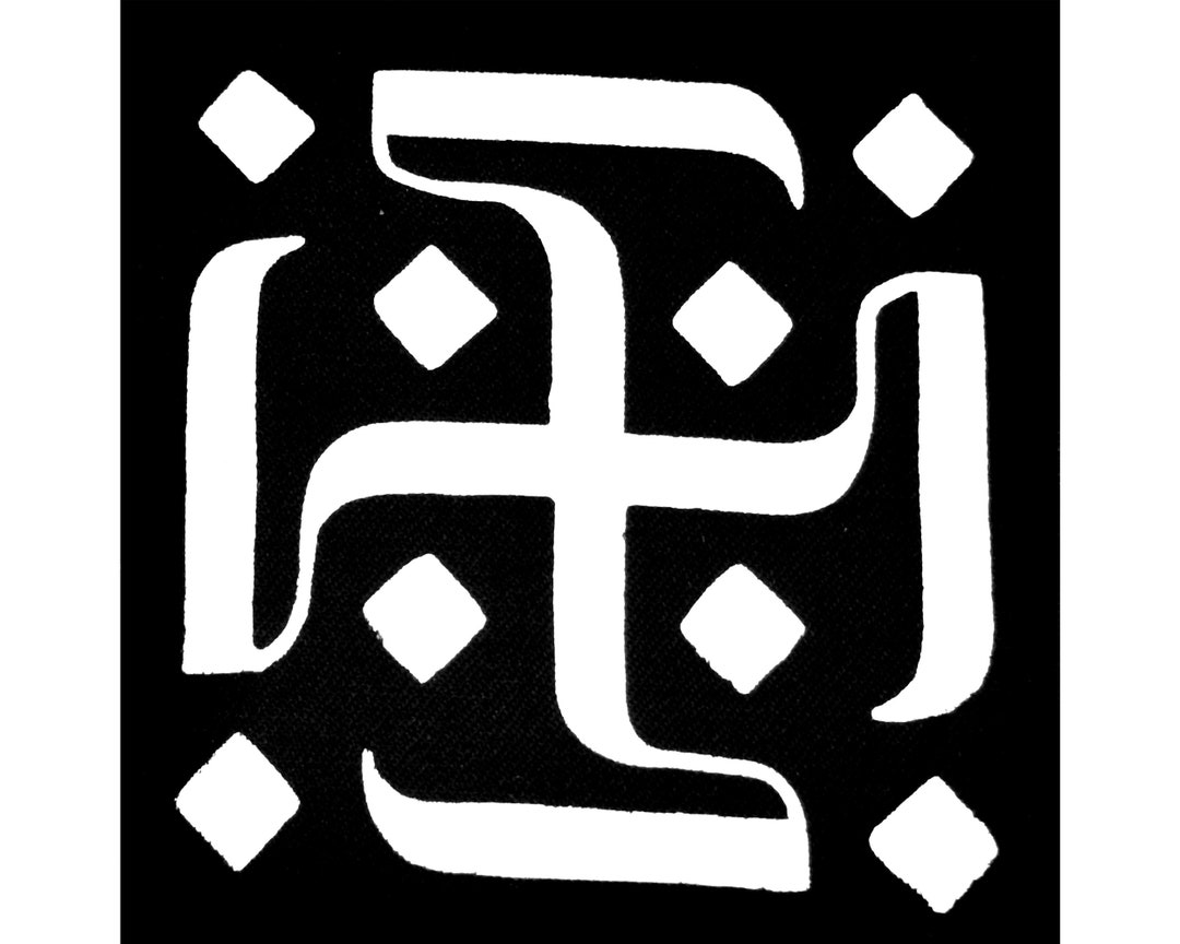 Oriental Swastika Screen Printed Patch,ritual Accessorie,tattoo Artwork ...
