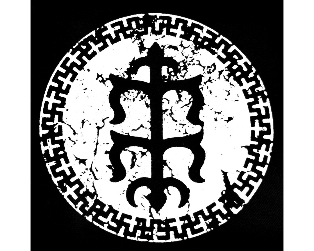 Oriental Swastika Screen Printed Patch,shaman Accessories,oriental ...