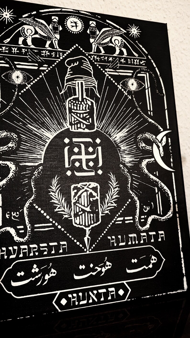 Ancient Swastika Home Temple Screen Printed Canvas Altar,cult of Mithra ...
