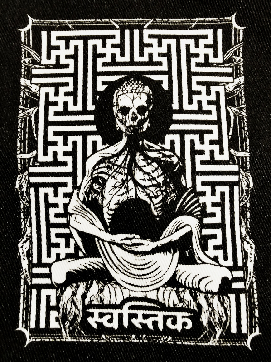 Sayagata Buddha Patch,ancient Swastika Cloth,oriental Buddhist Ritual ...