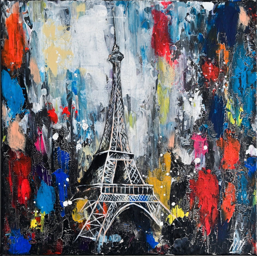 Abstract Eiffel Tower: Illuminating Parisian Wonder - Etsy