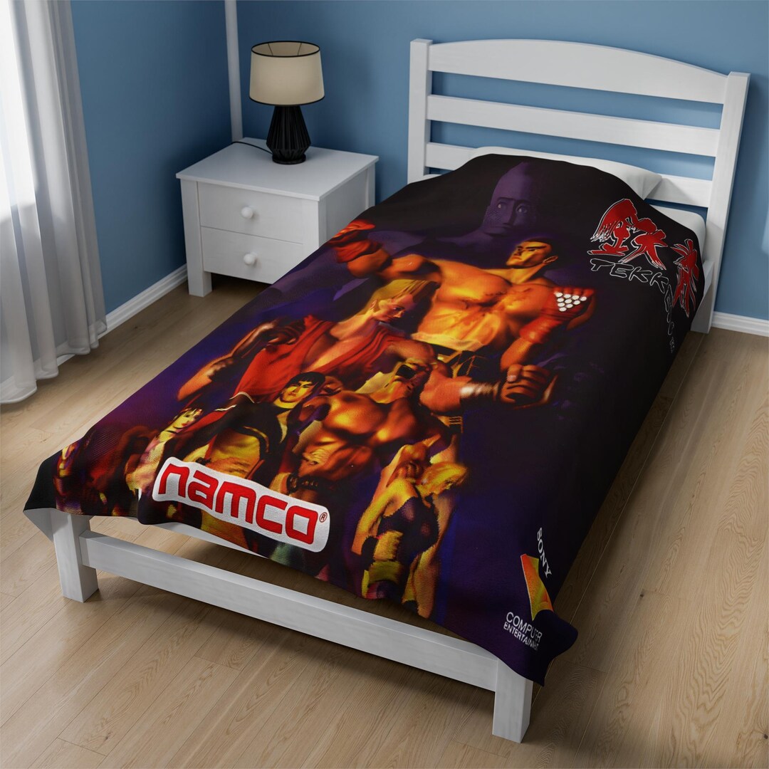 Tekken PS1 Hand Woven Blanket Playstation 1 Retro Gaming Sherpa Throw ...