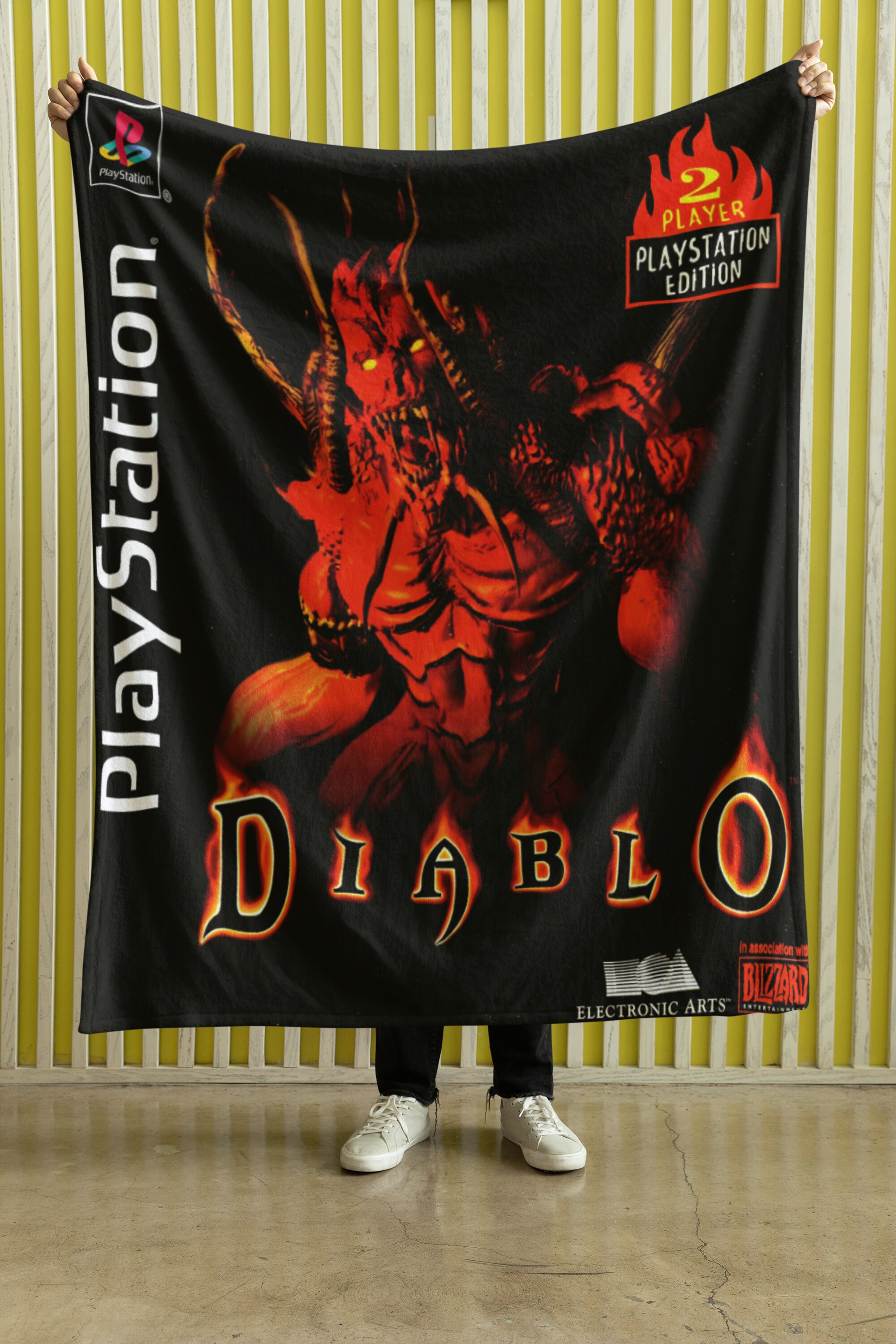 Retro Video Game Blanket Game System Throw Game Room Decor Gamer ...
