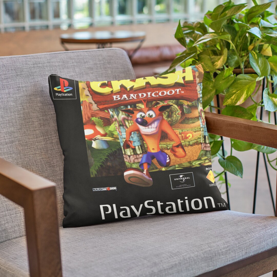 Crash Bandicoot PS1 Hand Woven Blanket Playstation 1 Sherpa Throw Retro ...