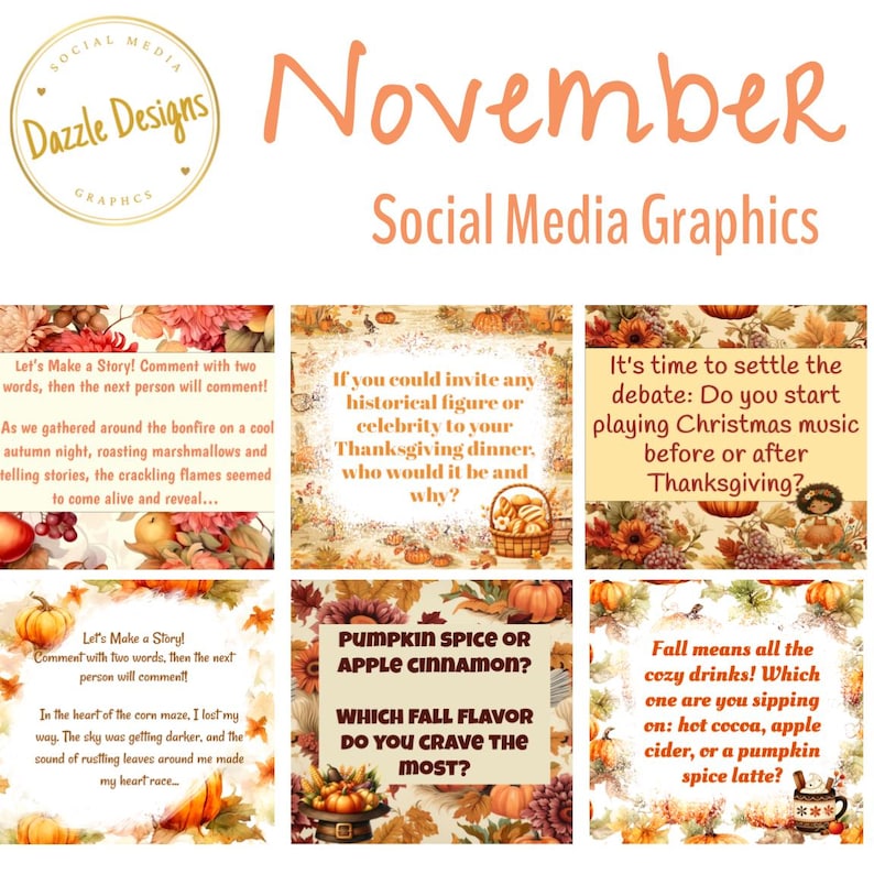 30 Engaging November Social Media Posts, Interactive Prompts for Social ...