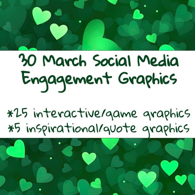 March Facebook Engagement Graphics for Social Media Posts for Direct ...