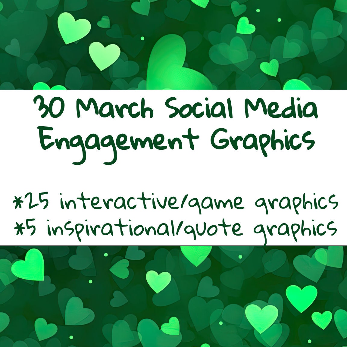 March Facebook Engagement Graphics for Social Media Posts for Direct ...