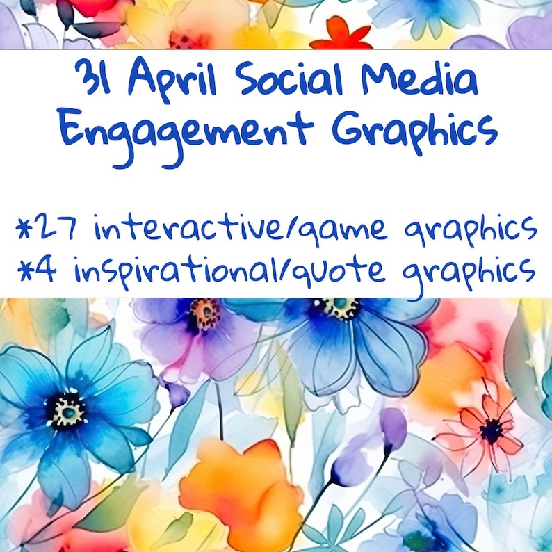 April Facebook Engagement Graphics, Facebook Engagement Posts, Social ...
